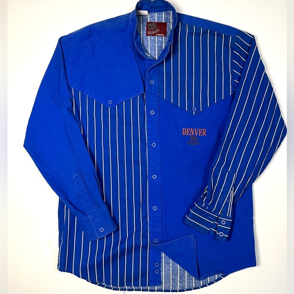 Karman | Shirts | Vintage 8s Denver Broncos Button Front Shirt Western ...